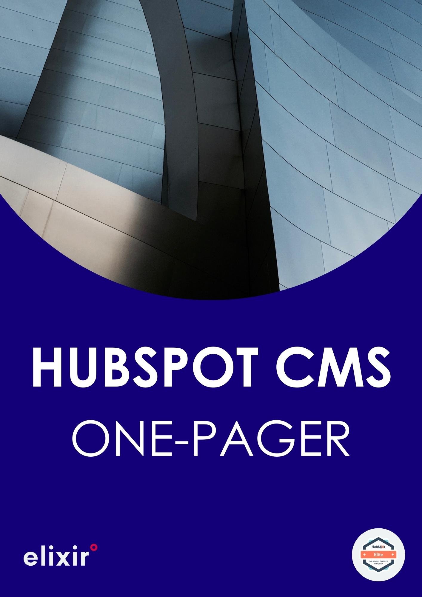 Elixir x HubSpot CMS | Download the One pager